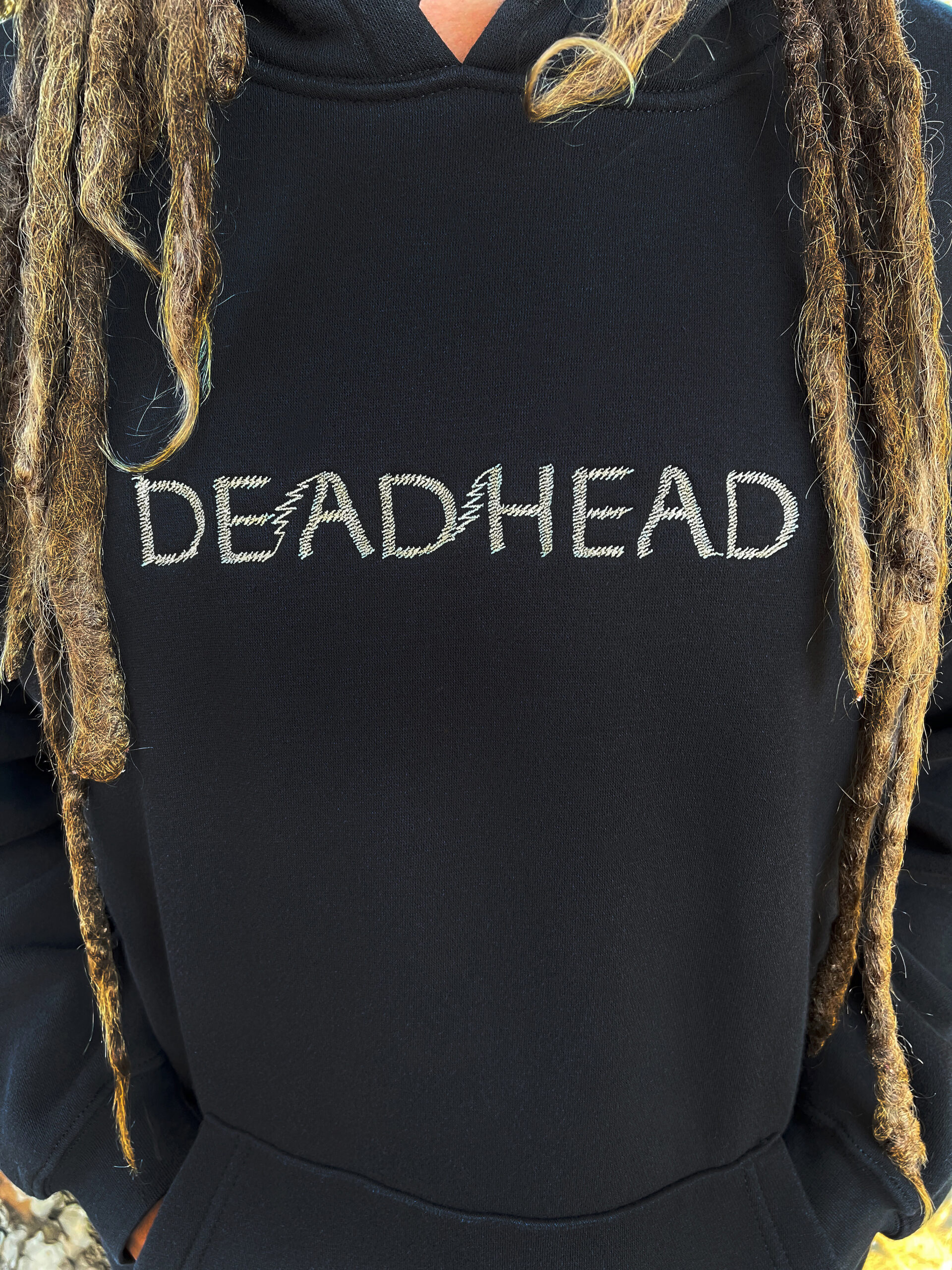 Hand Drawn & Stitched Deadhead Hoodie - Wovenfree